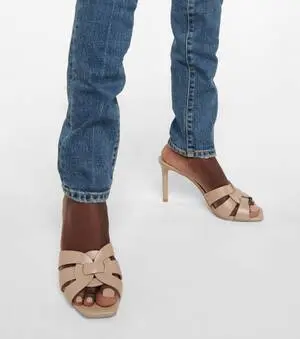 Saint Laurent Tribute 85 Leather Sandals