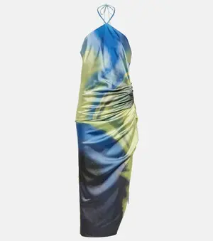 Simkhai Hansel Printed Halterneck Midi Dress