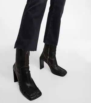 7 For All Mankind Slim Kick High-rise Jeans In Wicked