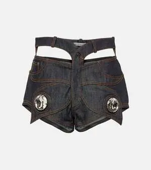 Area Button Detailed Shorts For Women