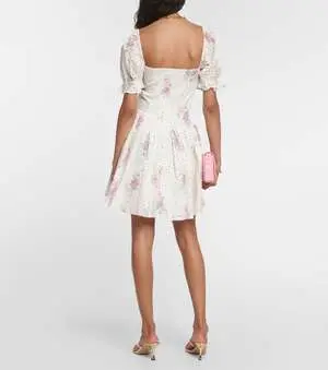 LoveShackFancy Altima Floral Cotton Minidress