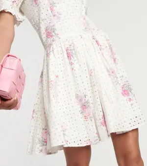 LoveShackFancy Altima Floral Cotton Minidress
