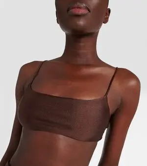 Jade Swim Muse Bikini Top - Brown