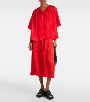 JOSEPH Bristow Gathered Silk Blouse