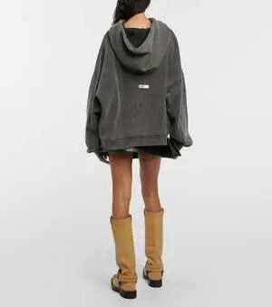 Acne Studios Cropped Cotton Hoodie