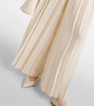 JOSEPH Tibre Plisse Wide-leg Trousers