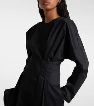 Co Gathered Cotton Midi Dress