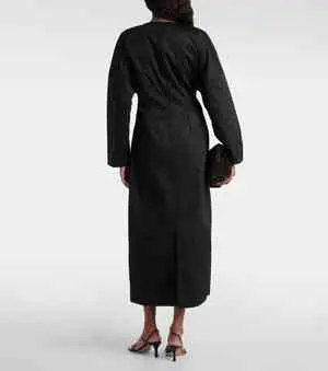 Co Gathered Cotton Midi Dress