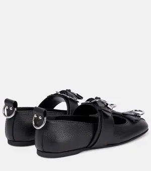 JW Anderson Lock Leather Ballet Flats