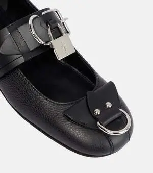 JW Anderson Lock Leather Ballet Flats