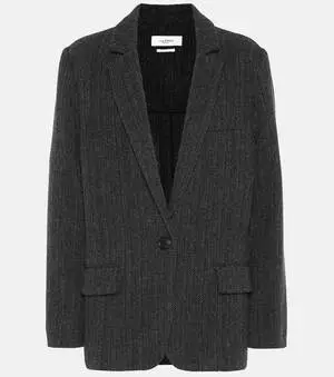 MARANT ETOILE Charly Herringbone Wool Jacket