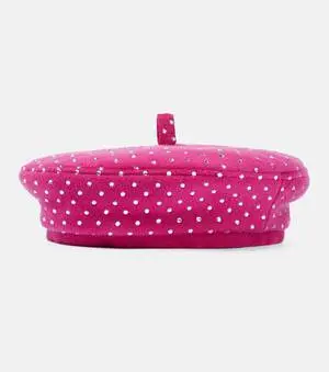 Ruslan Baginskiy Embellished Beret - Pink