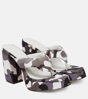 GIA BORGHINI Gia 17 Platform Thong Sandals - Multicoloured