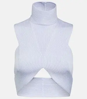 Alaïa Ribbed-knit Crop Top