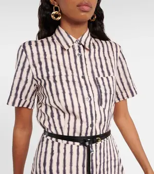 Altuzarra Kiera Printed Midi Shirt Dress