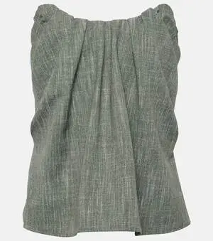 Co Gathered Wool-blend Top