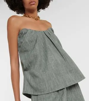 Co Gathered Wool-blend Top