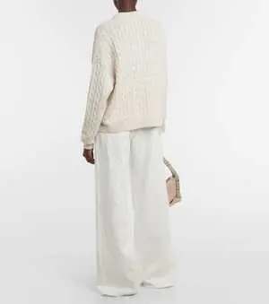 Brunello Cucinelli Cable-knit Cotton-blend Polo Sweater