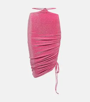 BANANHOT Ariel Ruched Midi Skirt