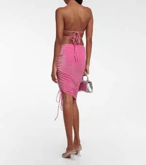 BANANHOT Ariel Ruched Midi Skirt