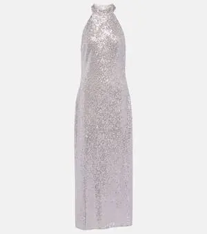 Rixo Zuri Sequined Maxi Dress - Purple