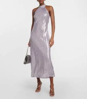 Rixo Zuri Sequined Maxi Dress