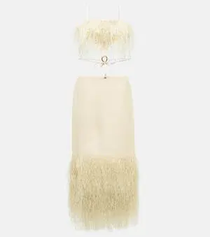 Jacquemus La Robe Raphia Midi Dress