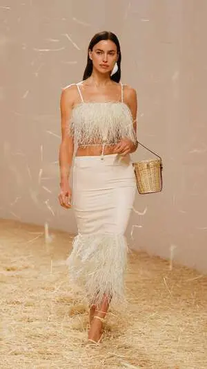 Jacquemus La Robe Raphia Midi Dress