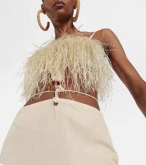 Jacquemus La Robe Raphia Midi Dress