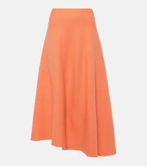 JIL SANDER High-rise Asymmetric Midi Skirt