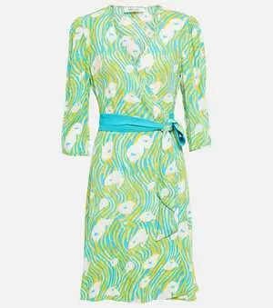 Diane Von Furstenberg Belted Printed Minidress - Green