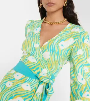 Diane Von Furstenberg Belted Printed Minidress