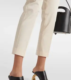 Etro High-rise Tapered Cotton-blend Pants