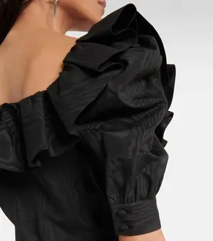 Alessandra Rich Ruffled Puff-sleeve Mini Dress