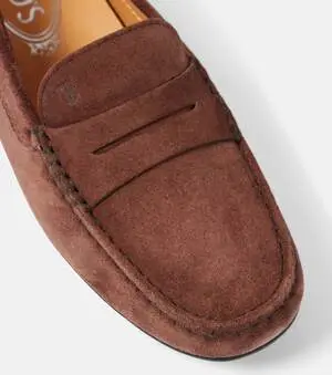 TOD'S Suede Driving Loafers - Brown