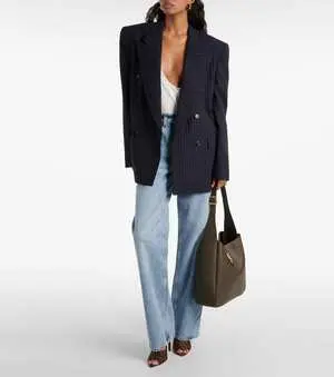 Saint Laurent Le 5 A 7 Shoulder Bag - Grey