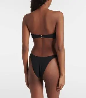 SAME 90s Floral-applique Bikini Bottoms - Black