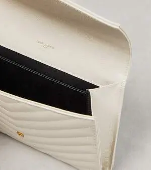 Saint Laurent Cassandre Small Matelasse Leather Clutch