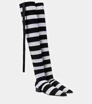 Dolce & Gabbana Portofino Striped Over-the-knee Boots - Multicoloured