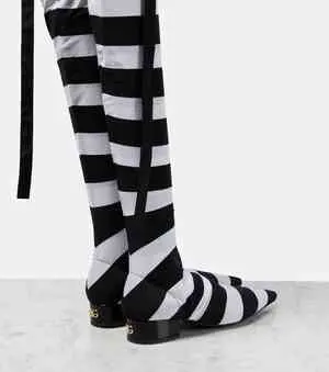 Dolce & Gabbana Portofino Striped Over-the-knee Boots