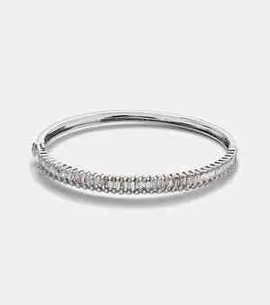 BUCHERER FINE JEWELLERY Baguette And Round Diamond Bangle In 18kt White Gold - Silver