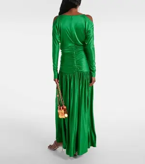 Rabanne Gathered Satin Gown
