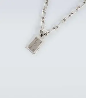 Dolce & Gabbana Logo Pendant Necklace - Silver
