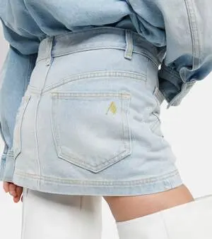 Attico Denim Mini Skirt