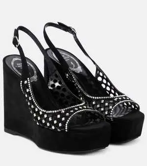 Rene Caovilla Embellished Platform Sandals