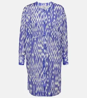 ERES Hurricane Printed Cotton Shirt Dress - Purple