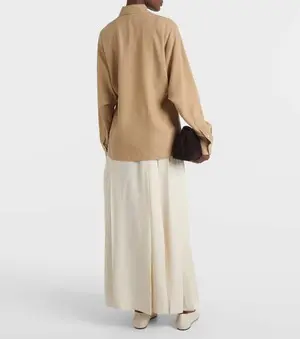 TOTEME Silk Poplin Shirt - Beige