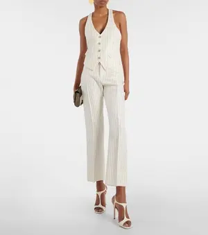 TOM FORD Striped Wool-blend Pants