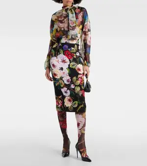 Dolce & Gabbana Floral Tulle Tights