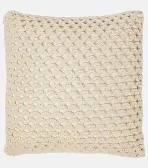 Brunello Cucinelli Cashmere And Cotton Cushion - Grey